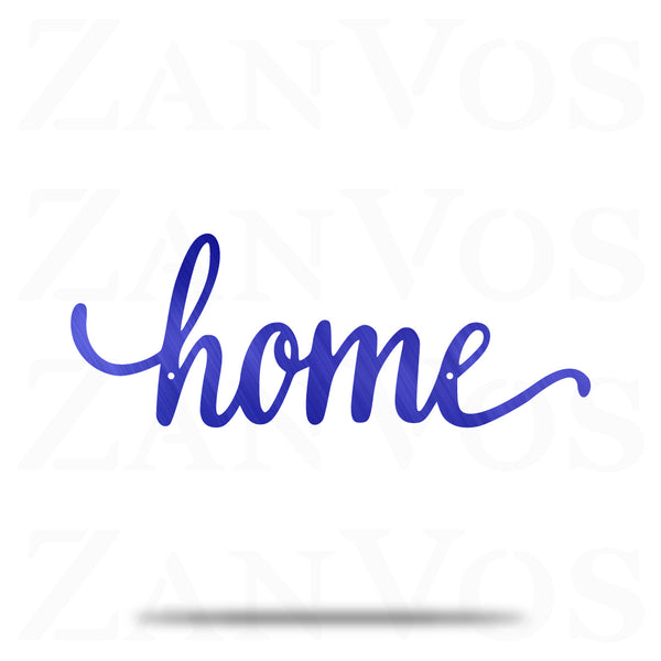 Cursive Home Welcome Sign, Welcome Cursive Word Wall Art, Metal