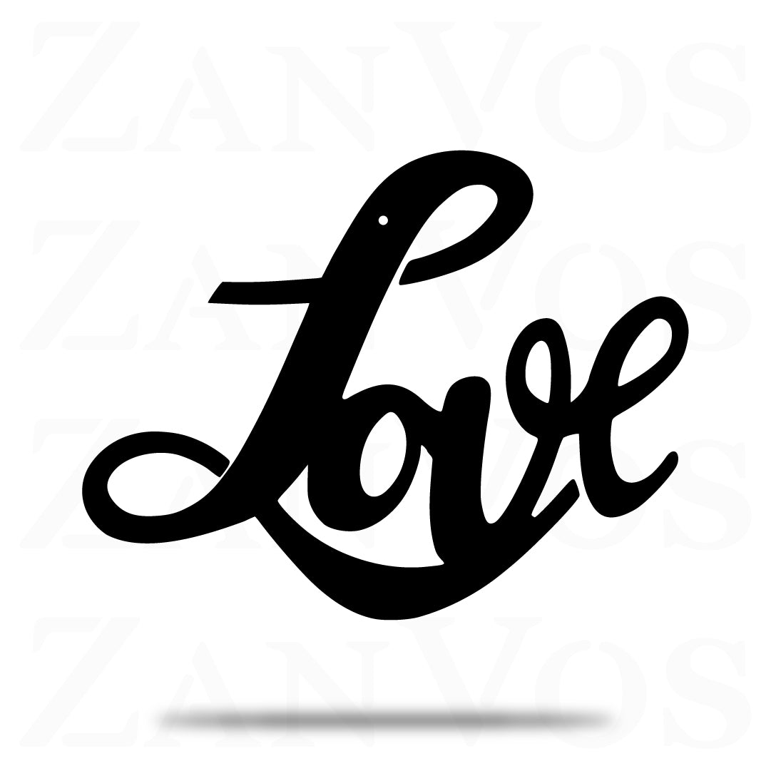 Word Love In Cursive Bold Love Hand Lettering Modern Distressed