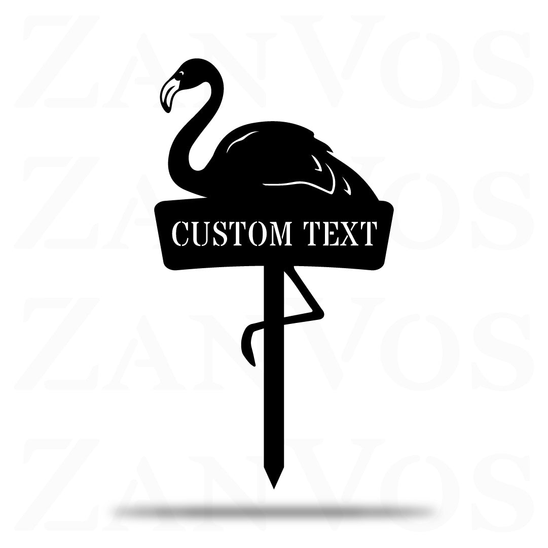 Flamingo Stake Monogram - ZanVos