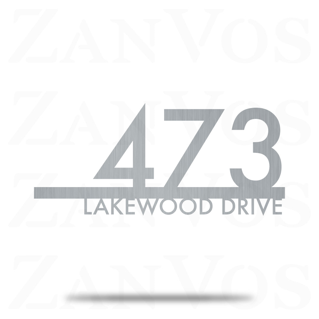 Modern Address Sign - ZanVos