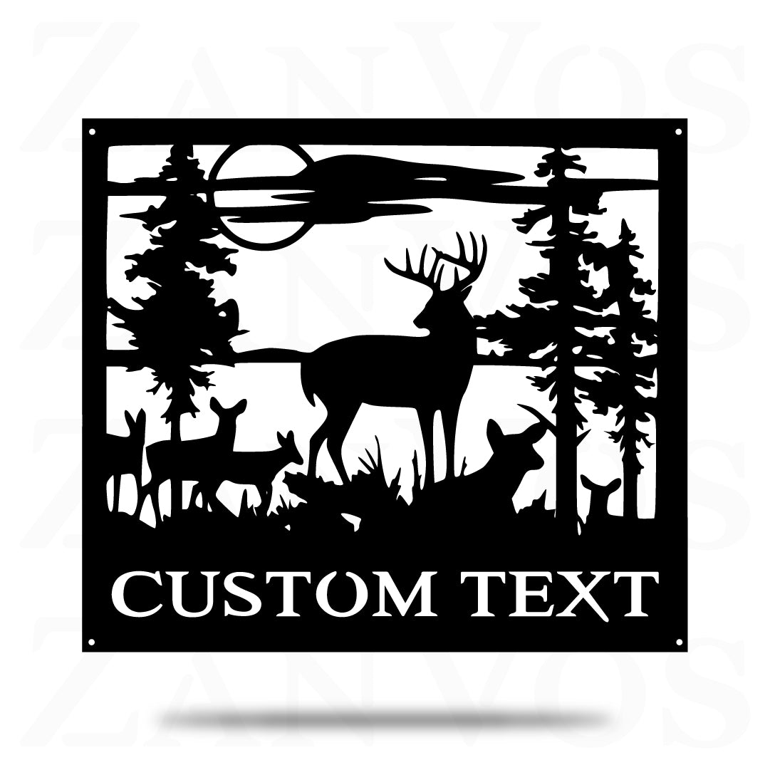 Deer Outdoor Monogram - ZanVos