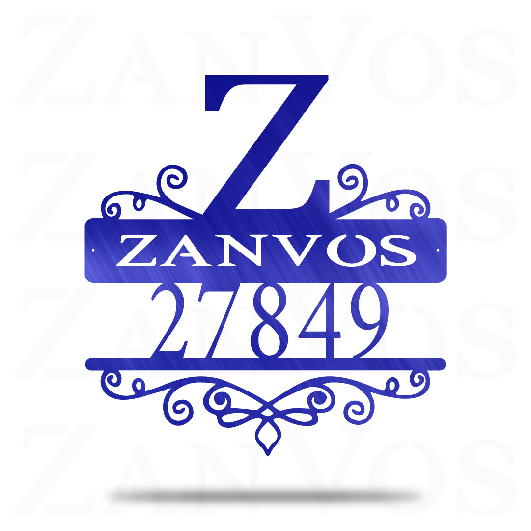 Initial Address Swirl Monogram - ZanVos
