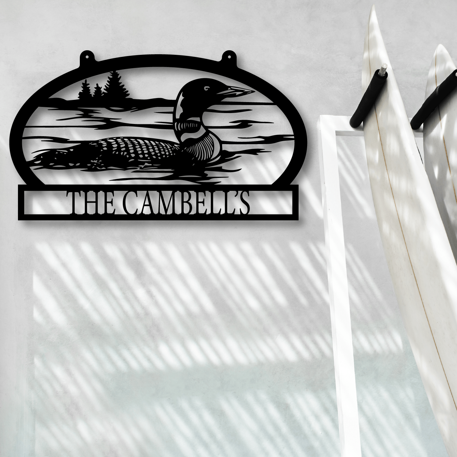 Outdoor Sign with Loon - ZanVos