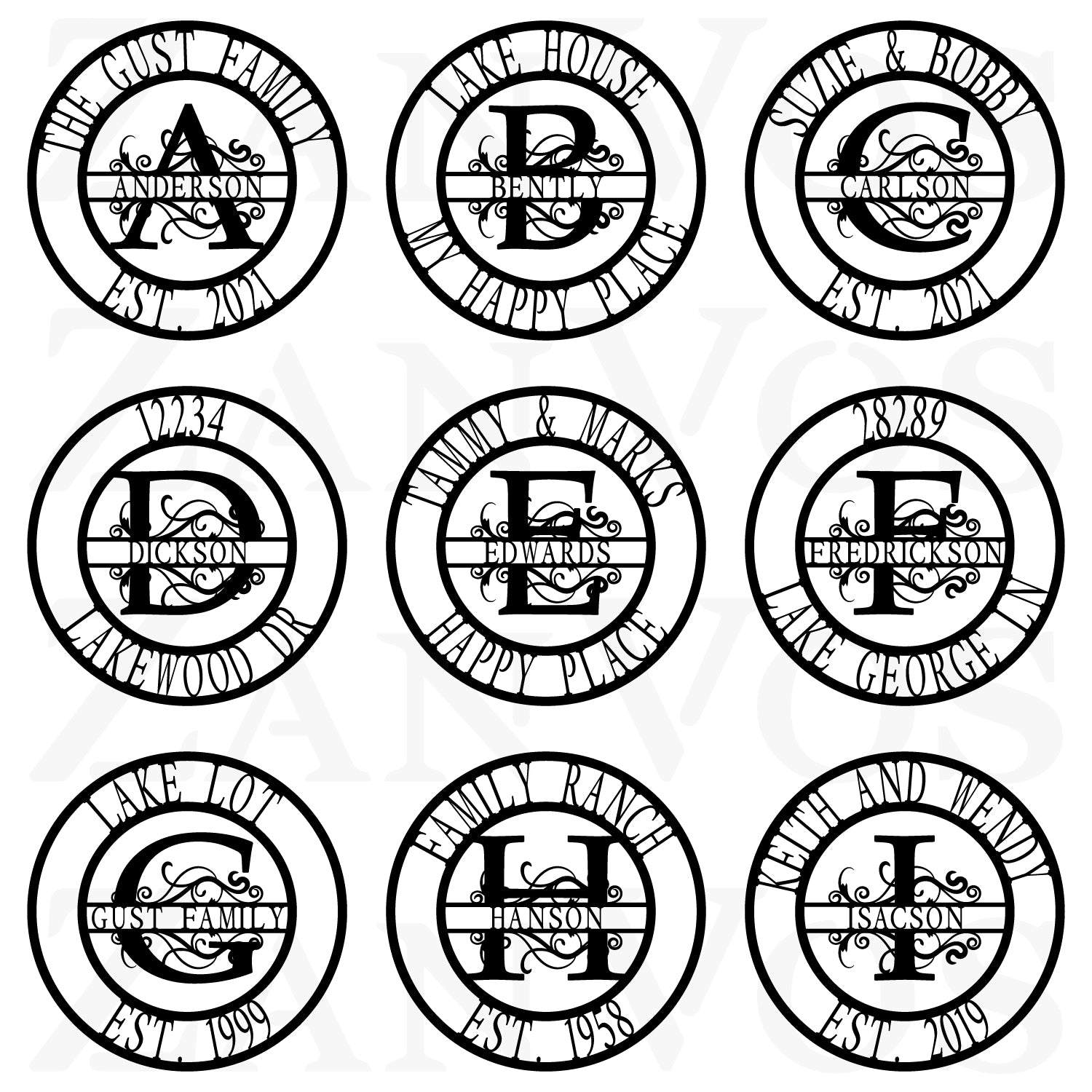 Ultimate Swirl Monogram - ZanVos