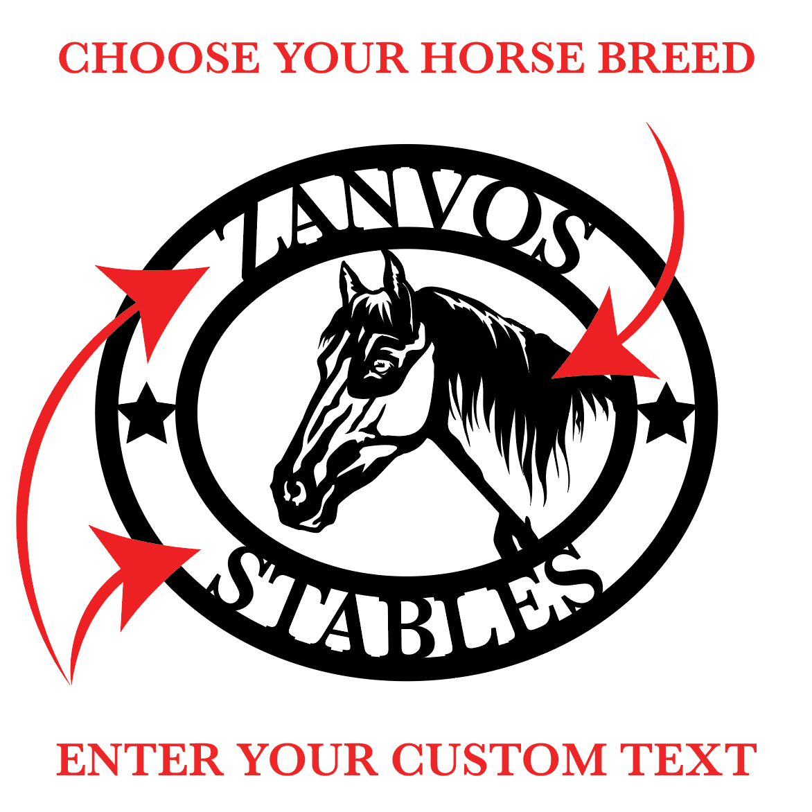 Horse Breed Monogram - ZanVos