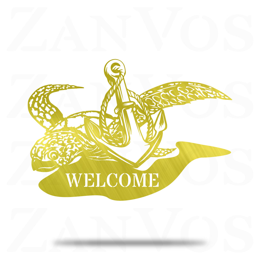 Sea Turtle Anchor Monogram - ZanVos