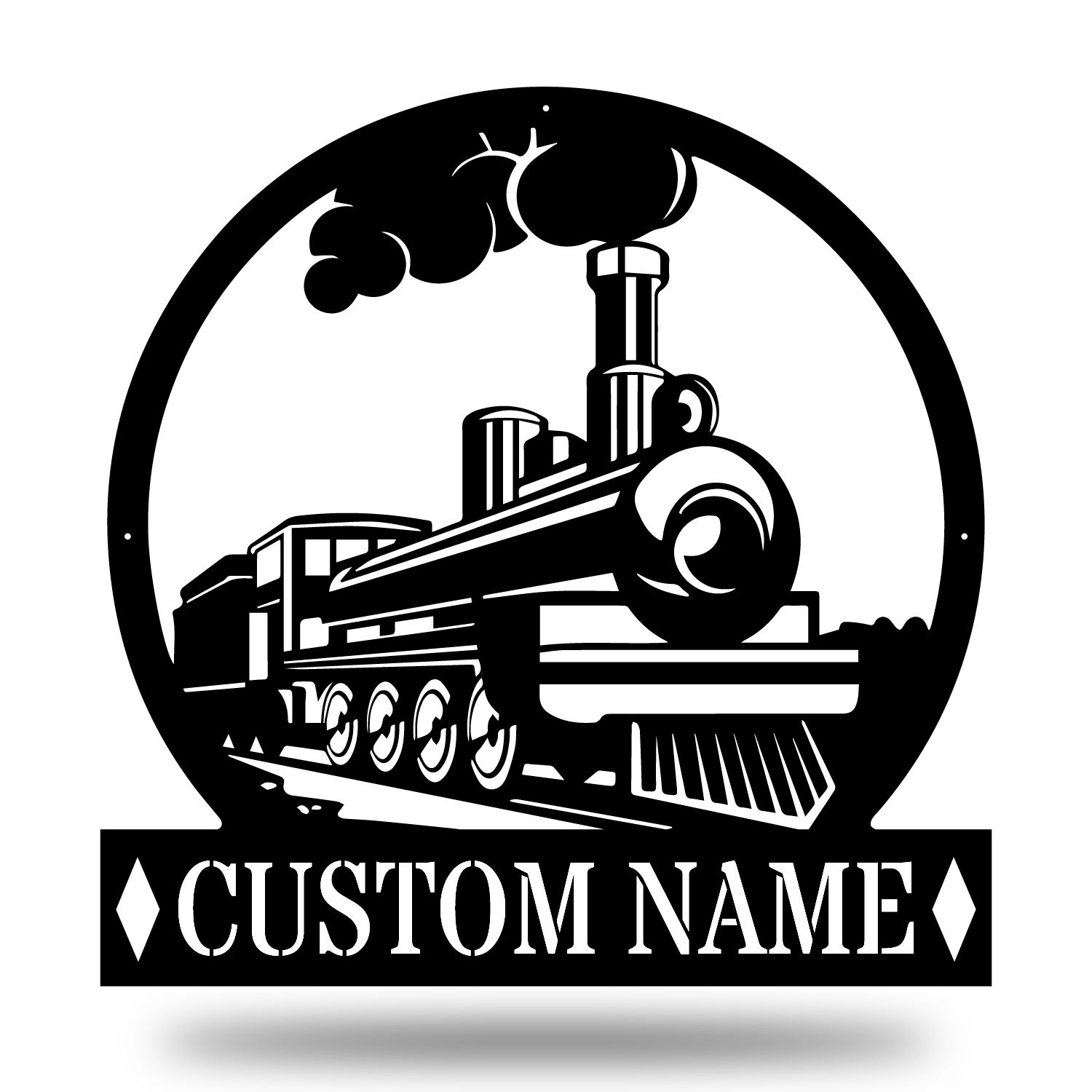 Steam Train Monogram - ZanVos