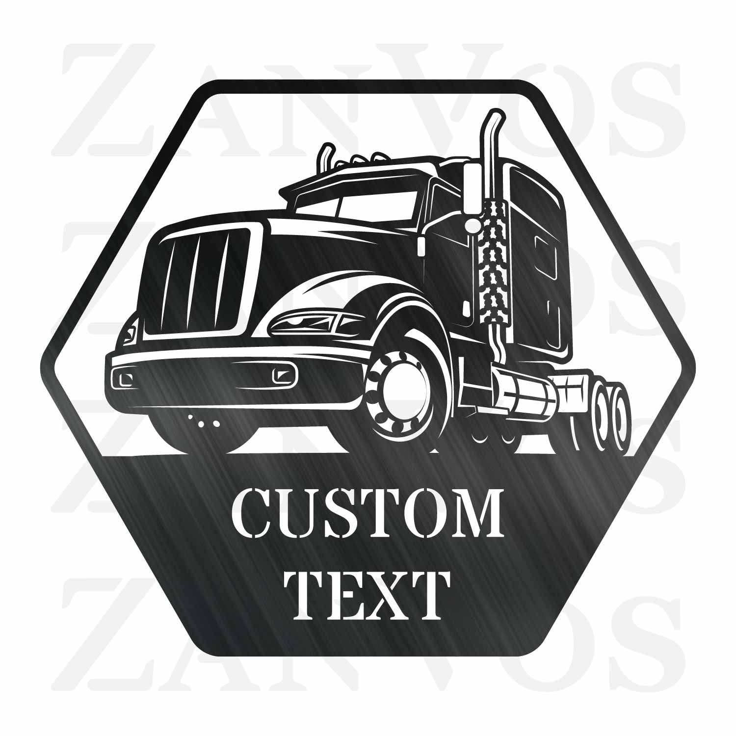Semi Truck Monogram V4 - ZanVos