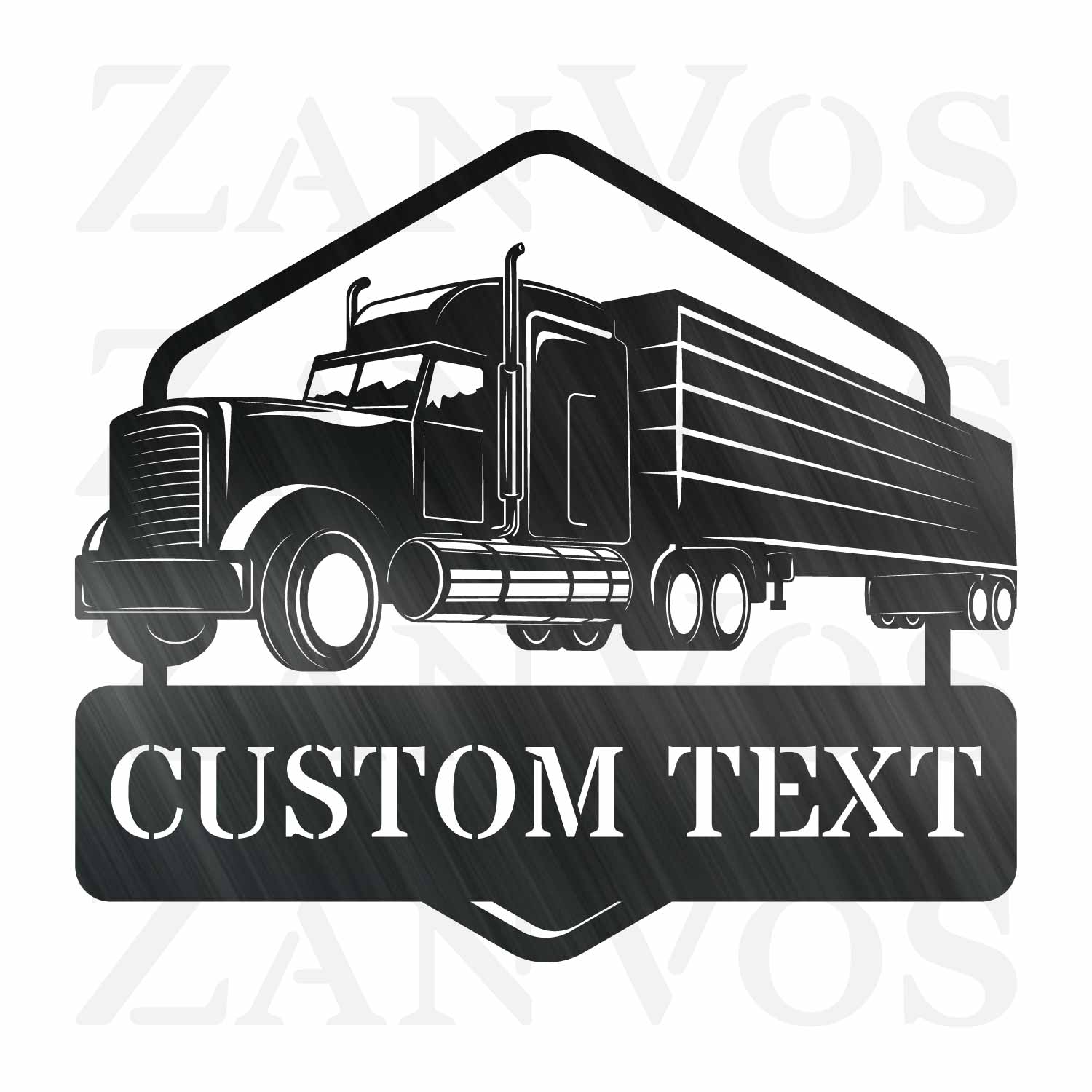 Semi Truck Monogram V2 - ZanVos