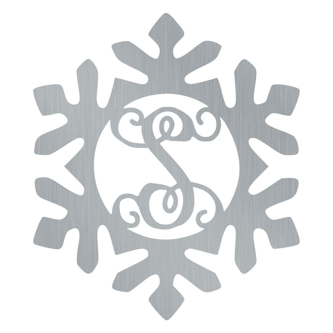 Snow Flake Swirl Monogram - ZanVos