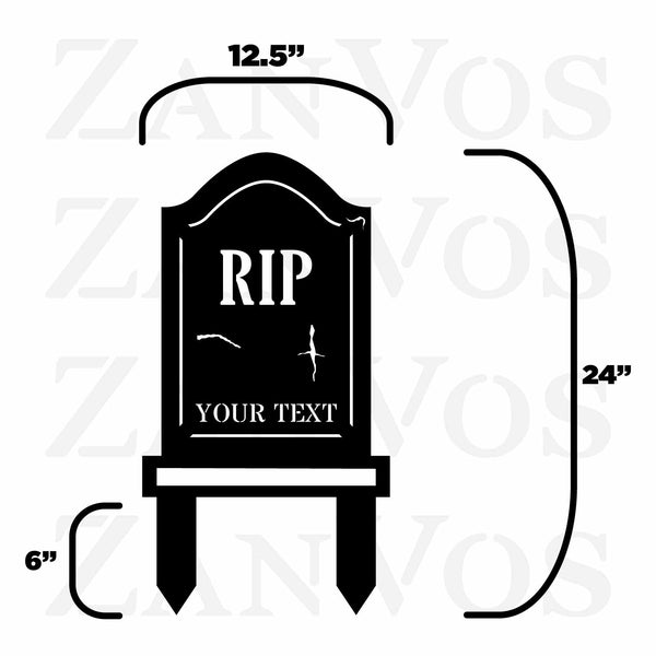 Tombstone Monogram Yard Stake - ZanVos